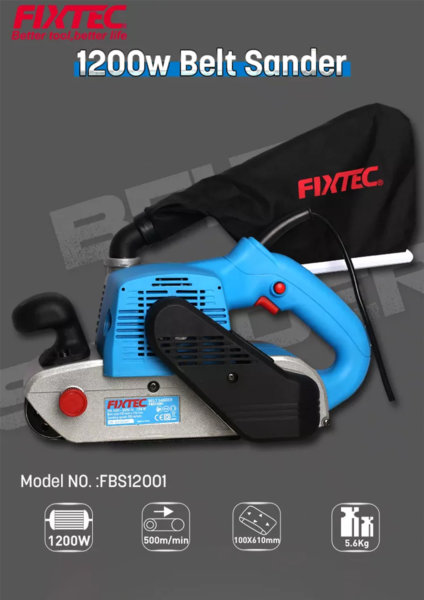 1200W Belt Sander - Pumps Tech Fiji